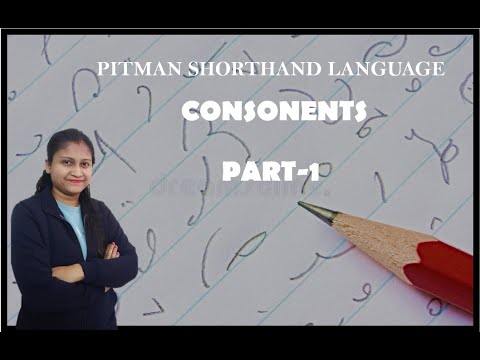 Pitman Shorthand Consonants video - part 1 for beginners - YouTube