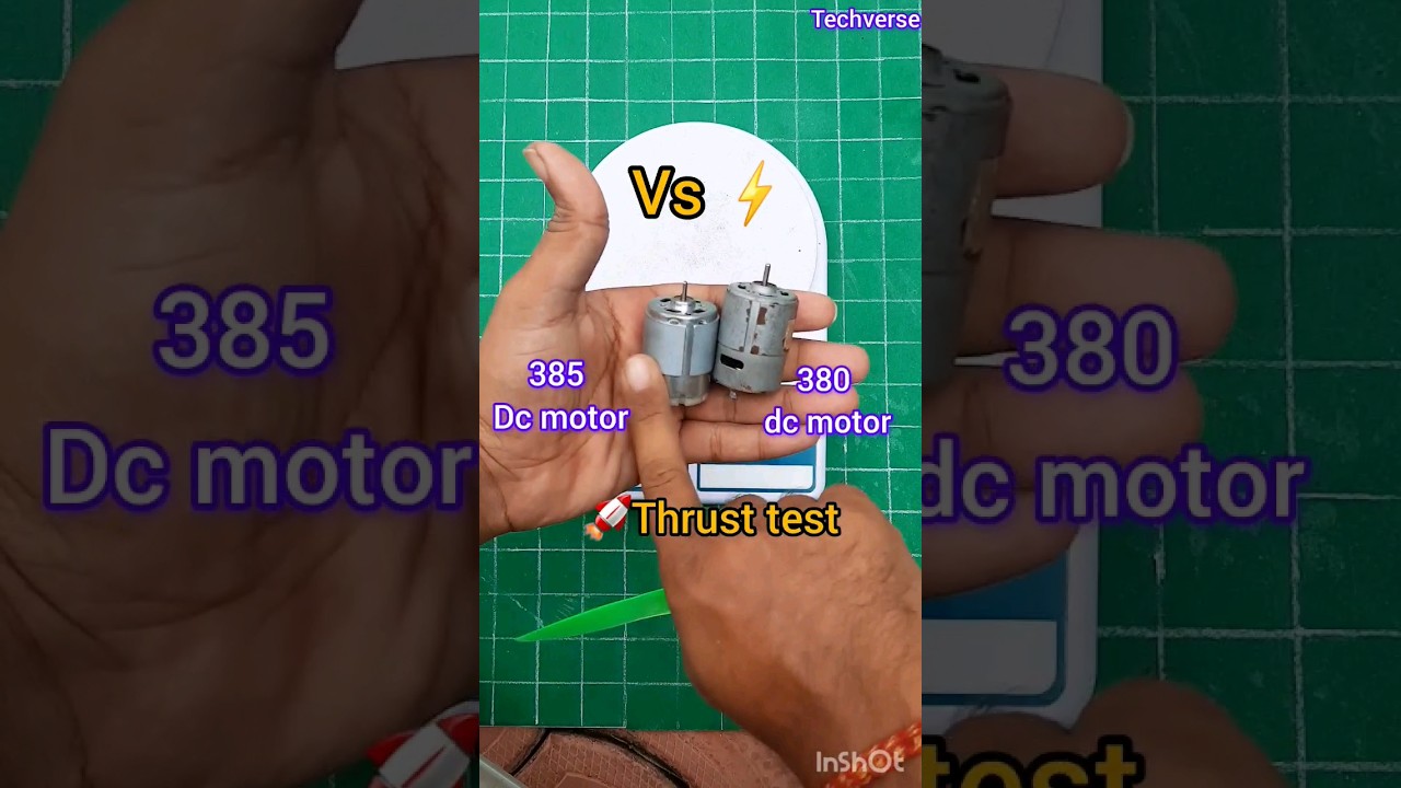 385 Dc motor Vs 380 Dc motor thrust test #shorts #viral #diy - YouTube