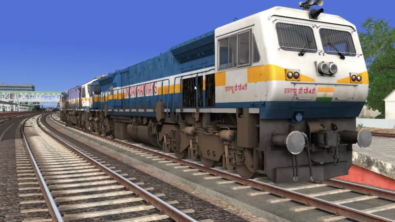 Wdp4 parted from coaches and derail | Train simulator~msts - YouTube