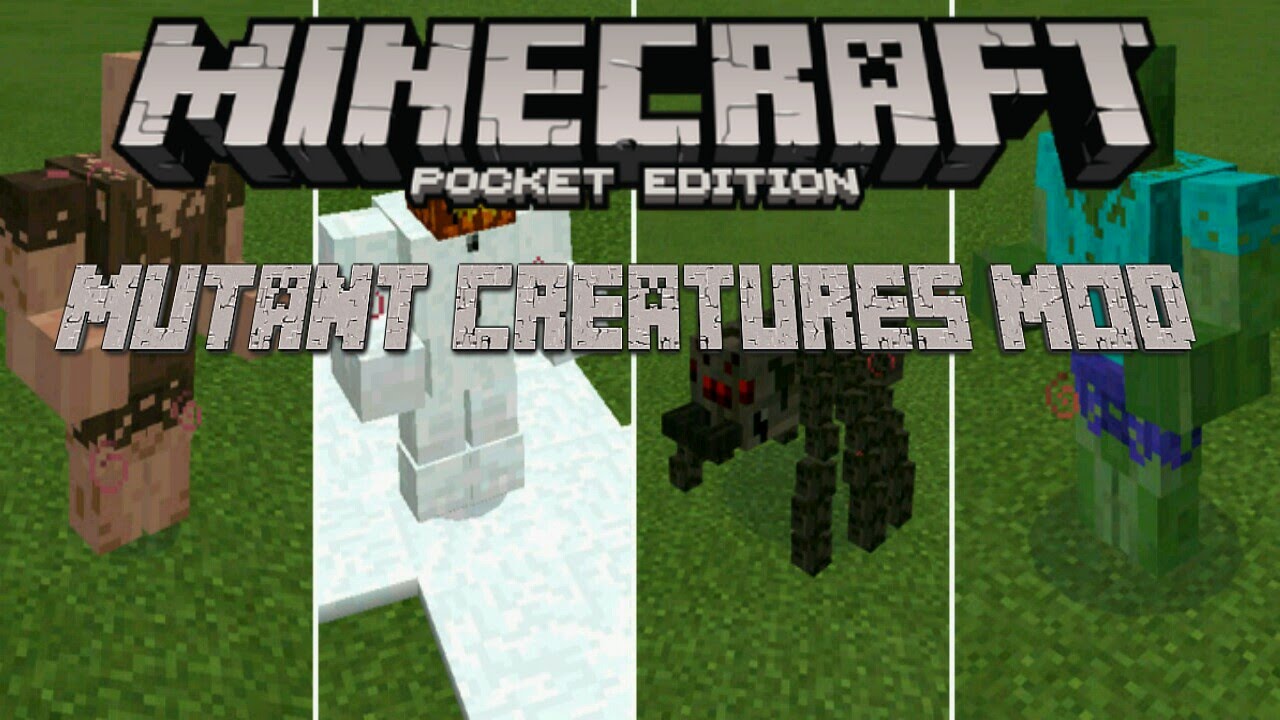 MORE MUTANT CREATURES MOD | Minecraft PE - YouTube