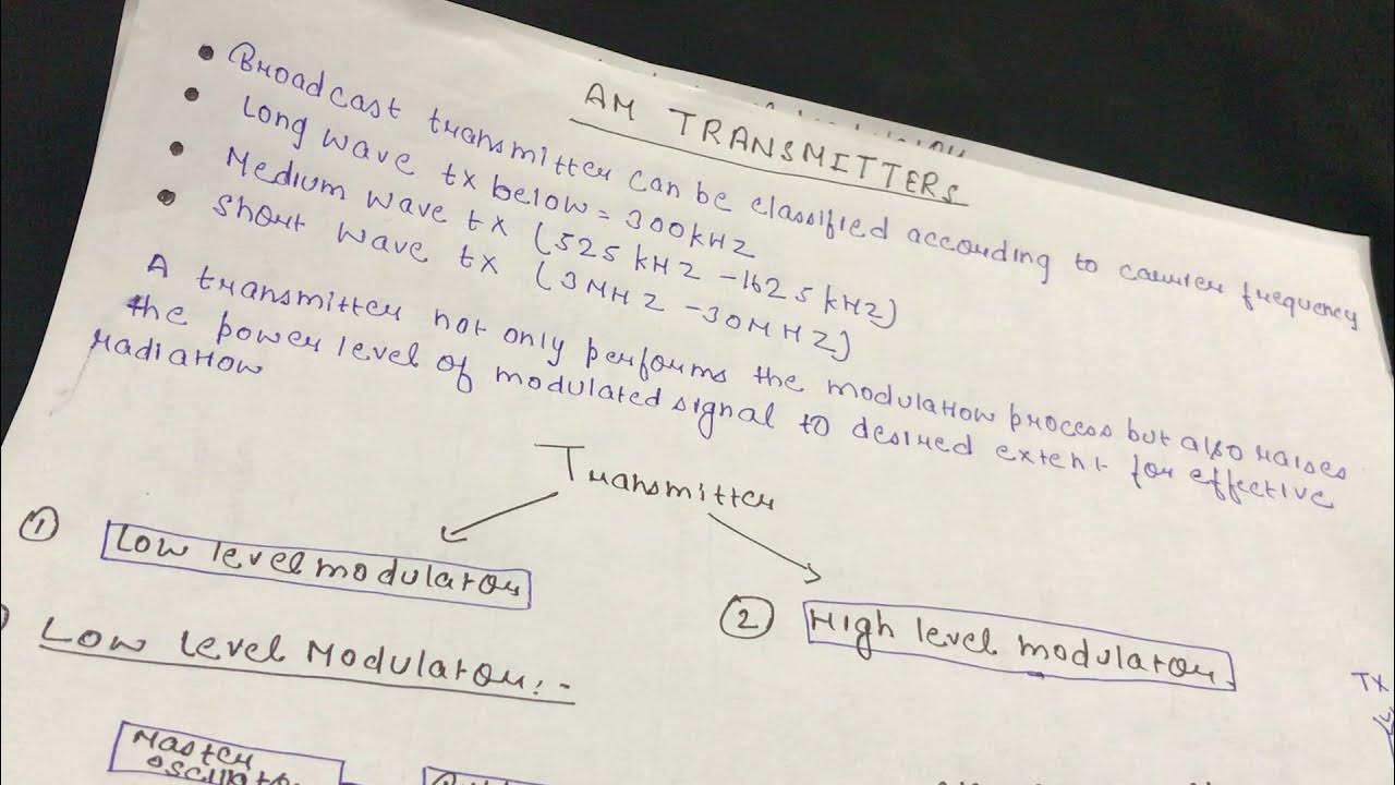 AM transmitter ! Low level modulator block diagram in Hindi - YouTube