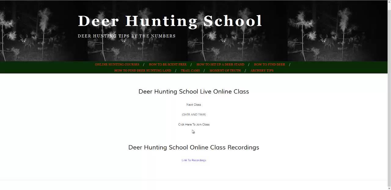 Deer Hunting School's Live Online Classes - YouTube