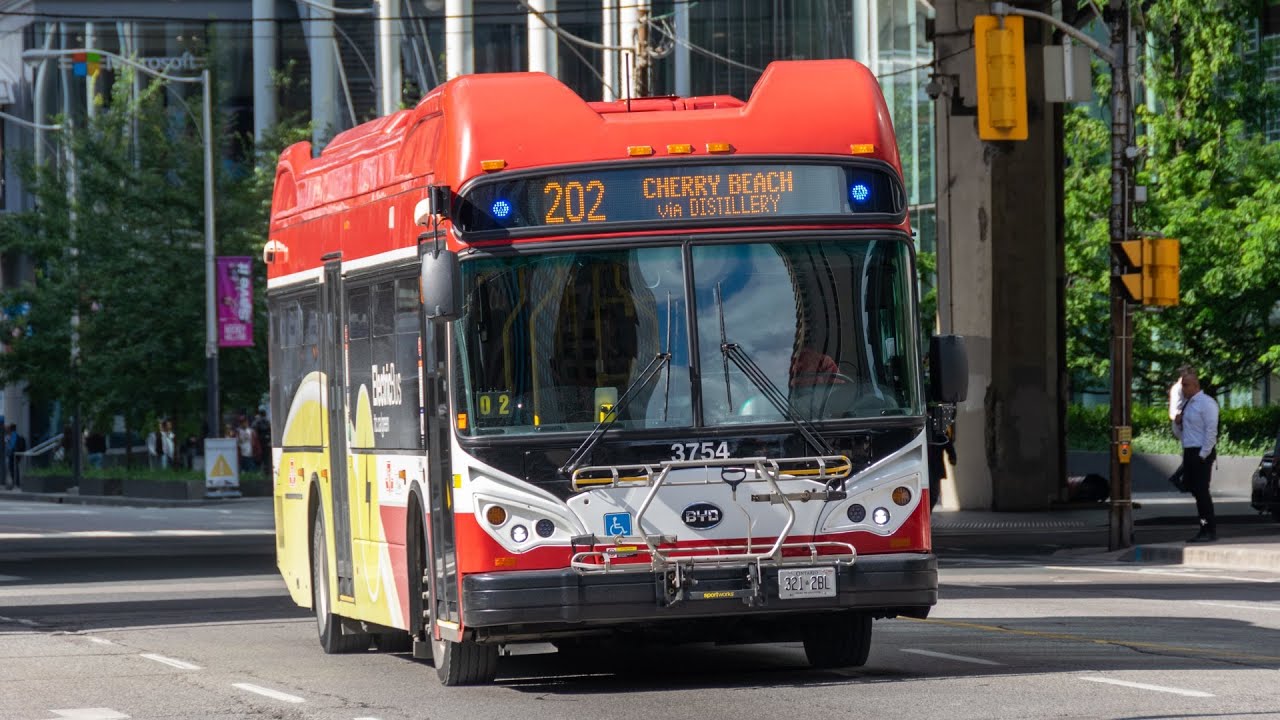 [Ride Video] TTC BYD K9M 3754 Route 202 Cherry Beach - YouTube