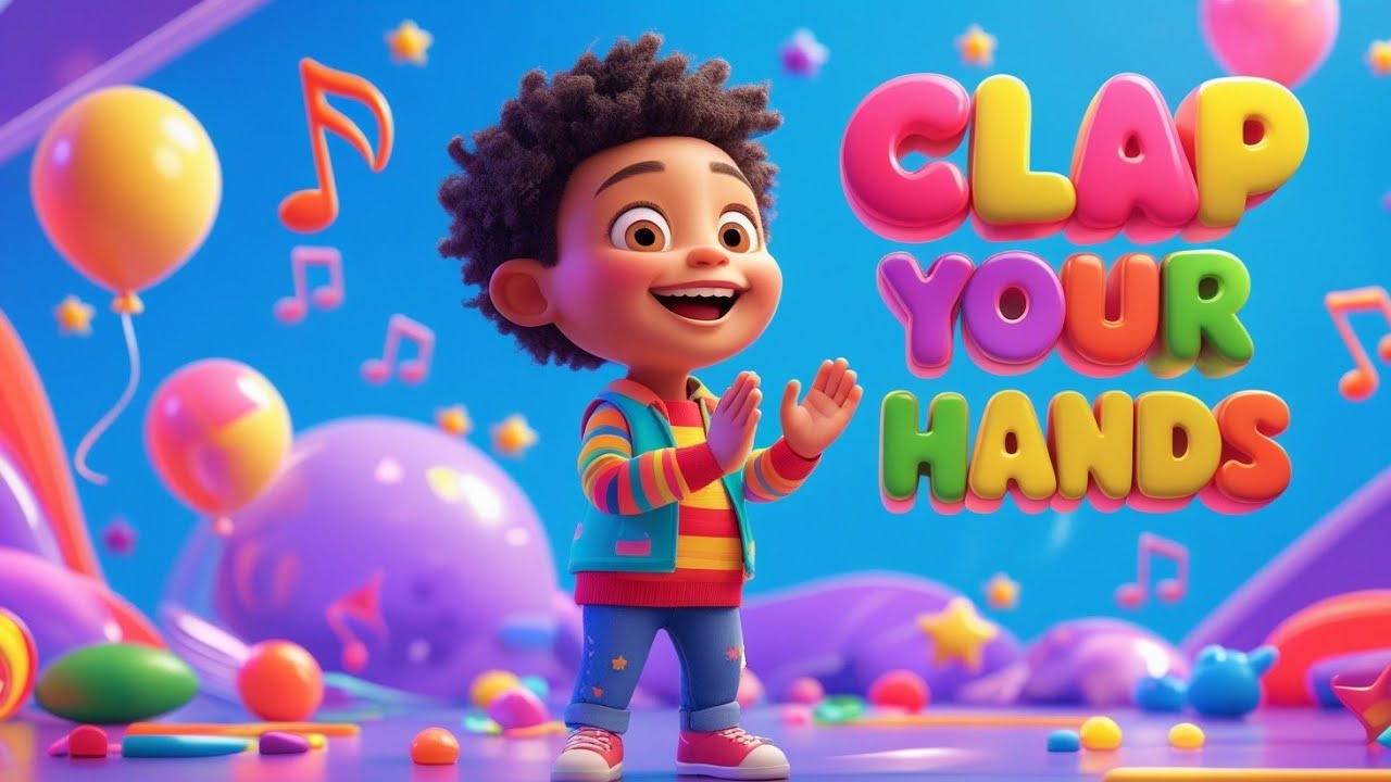 Clap your hands | English Nursery rhyme for kids | Magic Rhyme Time ...