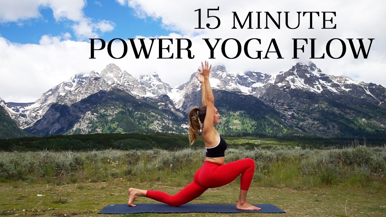 POWER YOGA | 15 Minute Power Vinyasa Yoga Class - YouTube