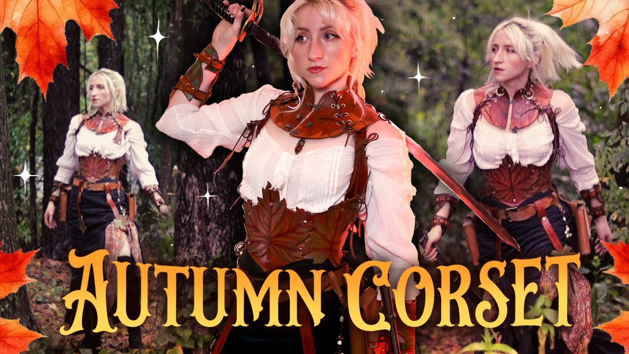 I made an Autumn Leaf Corset! 🍂 (And tried leatherworking for the first ...