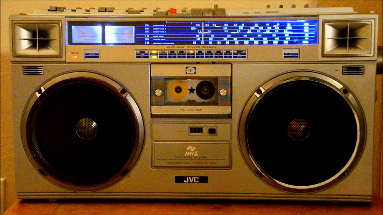 JVC RC-M70 boombox with MMS LEDs rewired as VU meters - YouTube