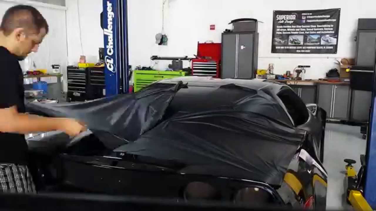C6 ZO6 Matte Black Wrap #3 - YouTube
