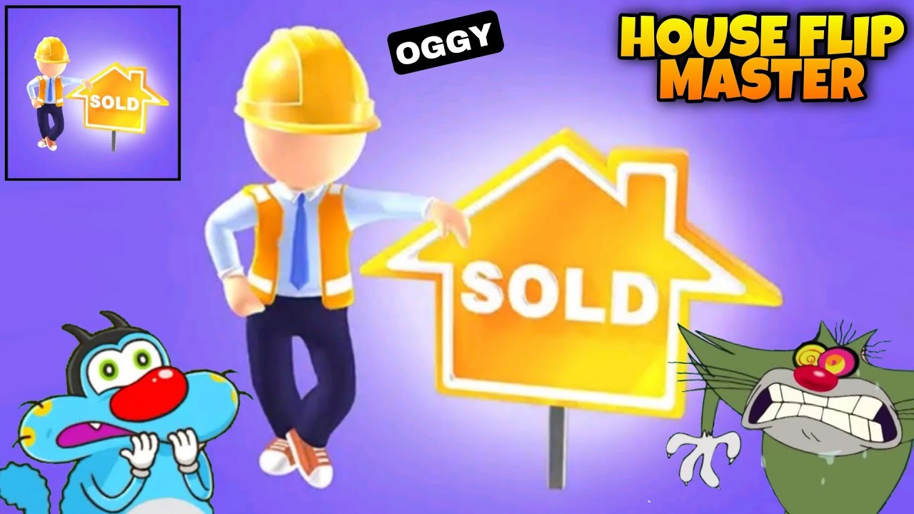 OGGY AND JACK PLAYING HOUSE FLIP MASTER GAME | OGGY GAME | DADDY GAMING ...