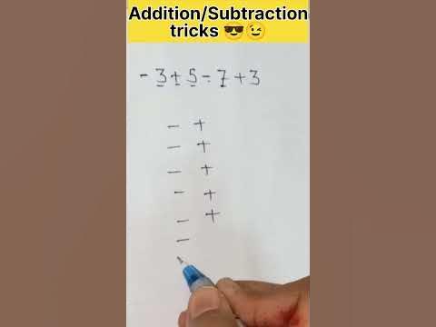 Addition/Subtraction Tricks 🤔🧐#mathstricks #shortsfeed #viral #trending #subtraction #addition ...