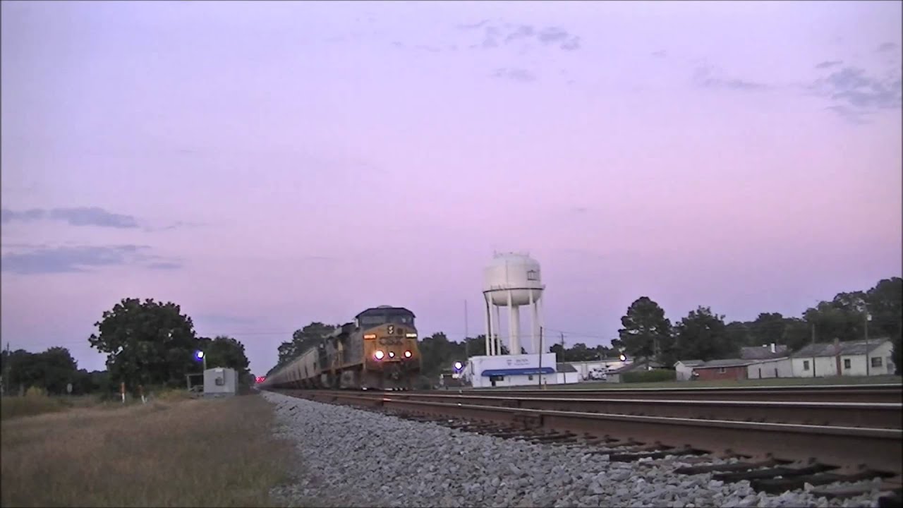 CSX ES40DC 5376 with K5HA Horn runs South. - YouTube
