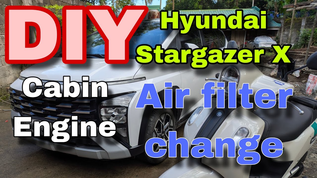 DIY cabin and engine air filter change | Hyundai stargazer X - YouTube