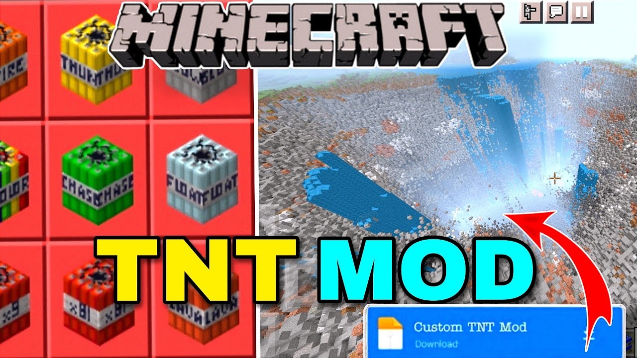 Minecraft PE Custom TNT Addon | Hindi - YouTube