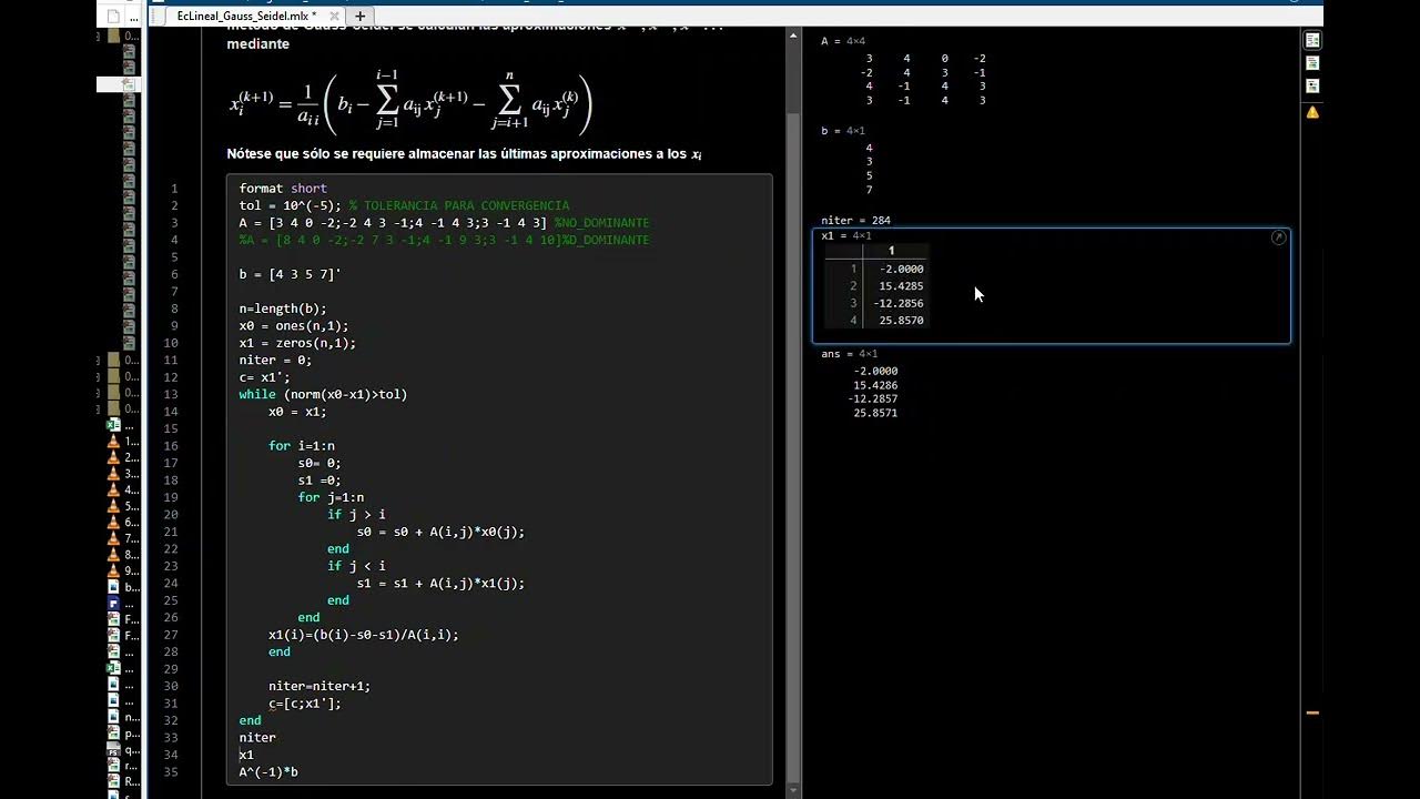 10 Como resolver un Sistema de Ecuaciones Lineales con el método de ...
