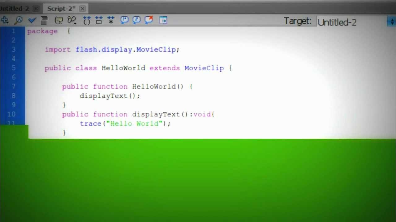 Actionscript 3 Tutorial- How to create a Hello World program - YouTube