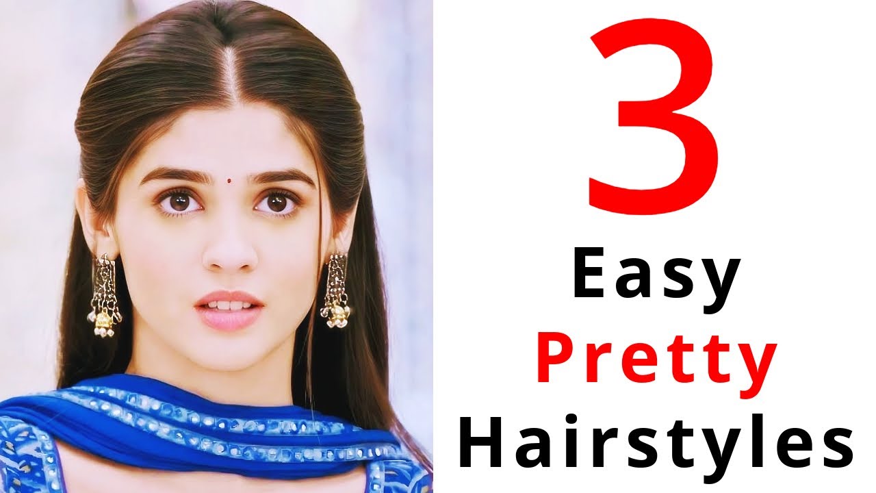 3 Cute Pretty Open Hair Hairstyles For Girls - YouTube