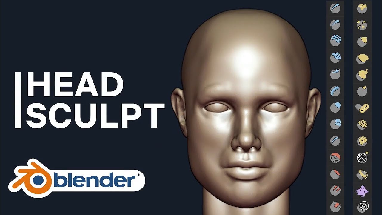 SCULPTING HUMAN HEAD - BLENDER FOR BEGINNERS TUTORIAL - YouTube