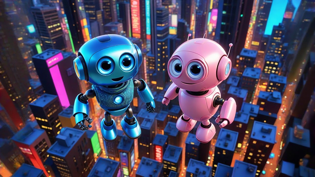 Five Little Robots Count to Ten | Counting & Robot Song Kids | Nursery ...