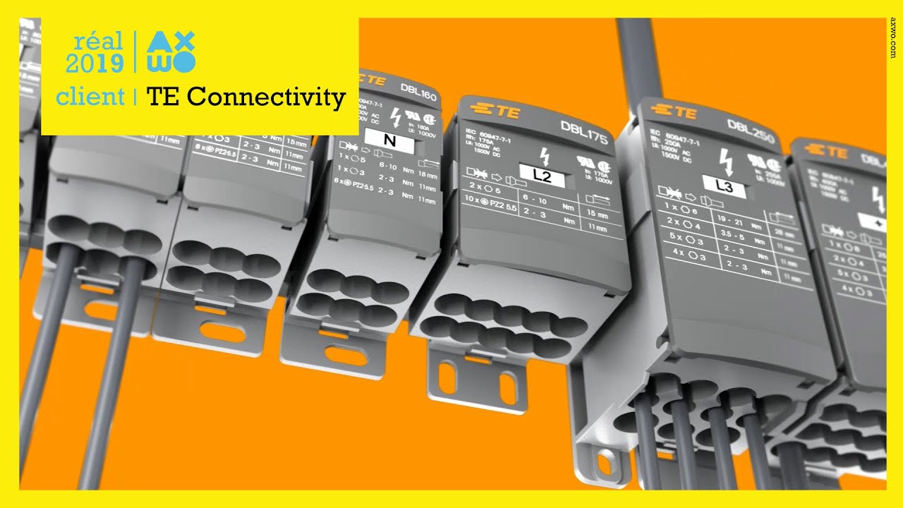 Spot DBL Power Distribution Blocks • TE Connectivity • réal axwo • 2019 ...