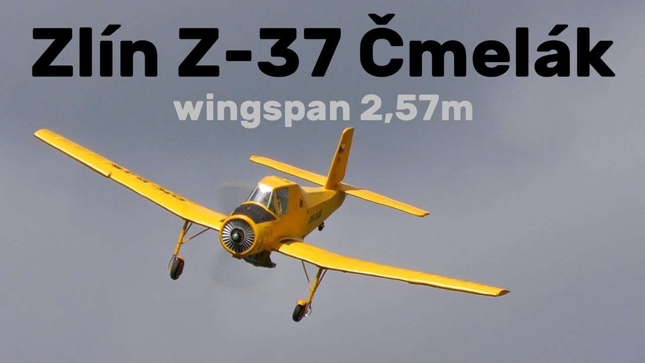 Zlin Z-37 Cmelak | 2,57m scale RC airplane | 4K | MEGA CUP 2024 - YouTube