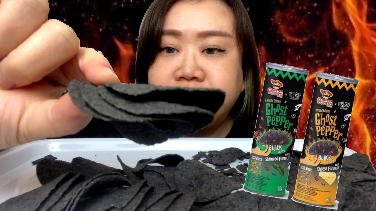MUKBANG MISTER POTATO X DAEBAK GHOST PEPPER CHIPS 🔥 | ASMR MUKBANG ...