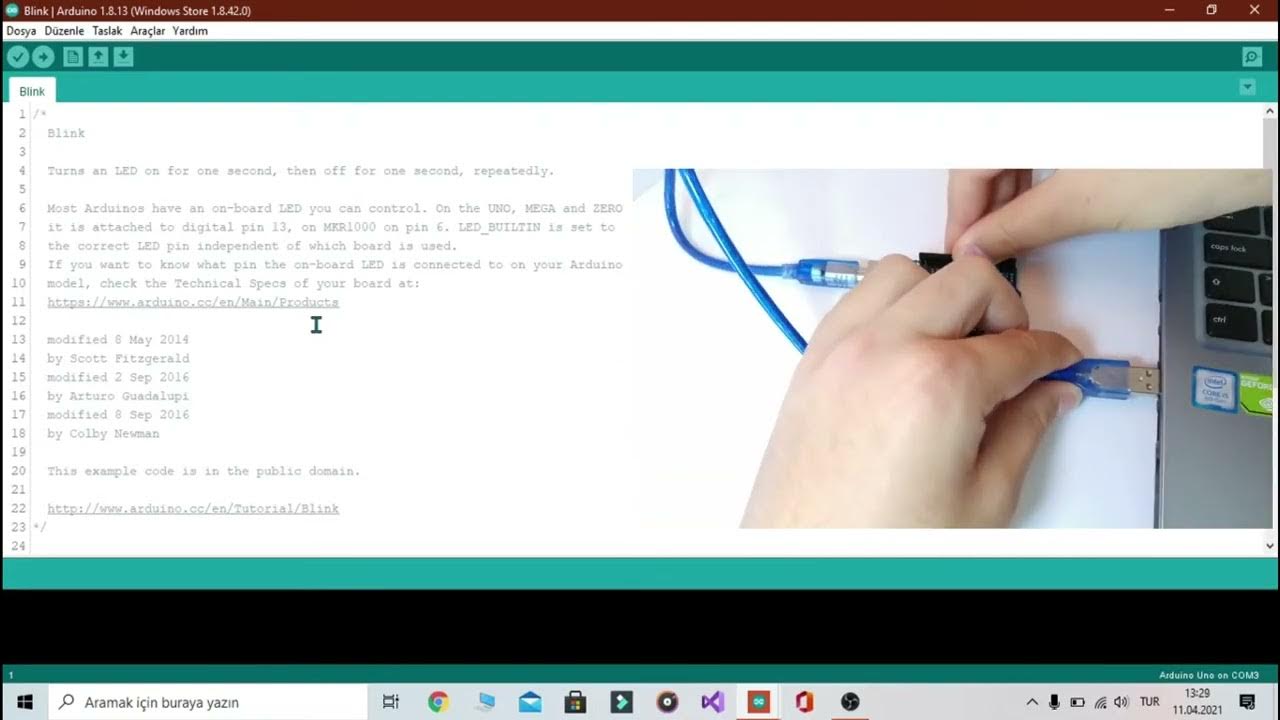 Arduino IDE Kurulumu Ve İlk Kodum - YouTube