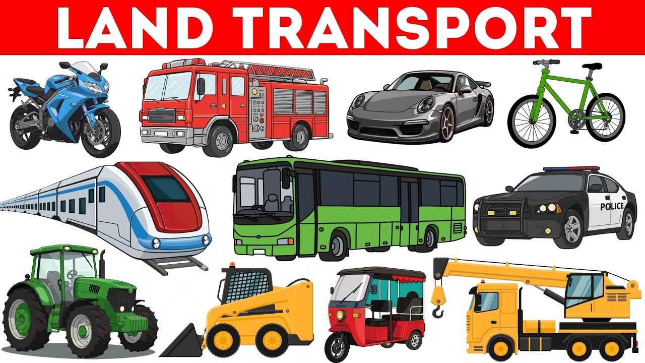 Vehicles Name in English | Land Transports Name | Types of Vehicles in ...