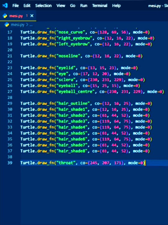 Drawing Lionel Messi🔥using Python👩💻 Coding Turtle Programmerlife Cse Shorts Hacker Viral