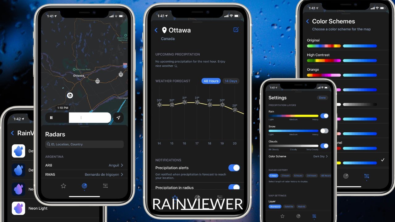 RainViewer App - a Perfect Replacement foR DArk SkY App! 2020 - YouTube