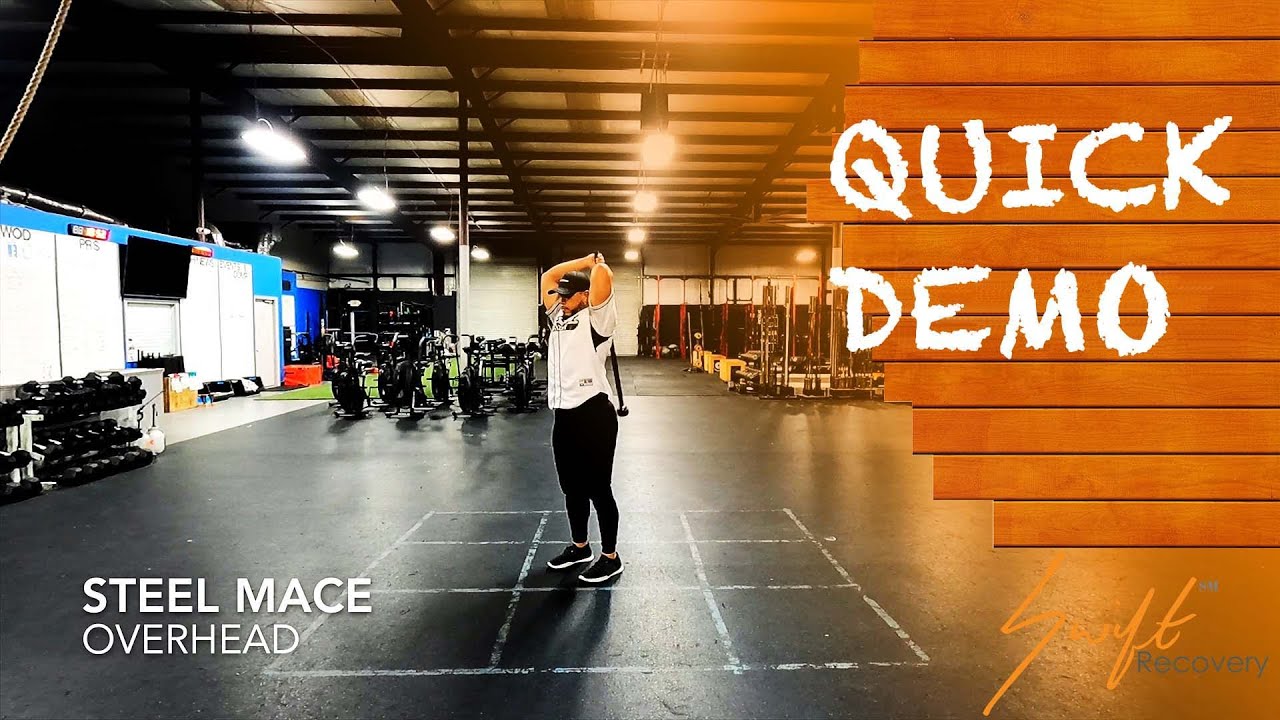 steel mace overhead swings - YouTube