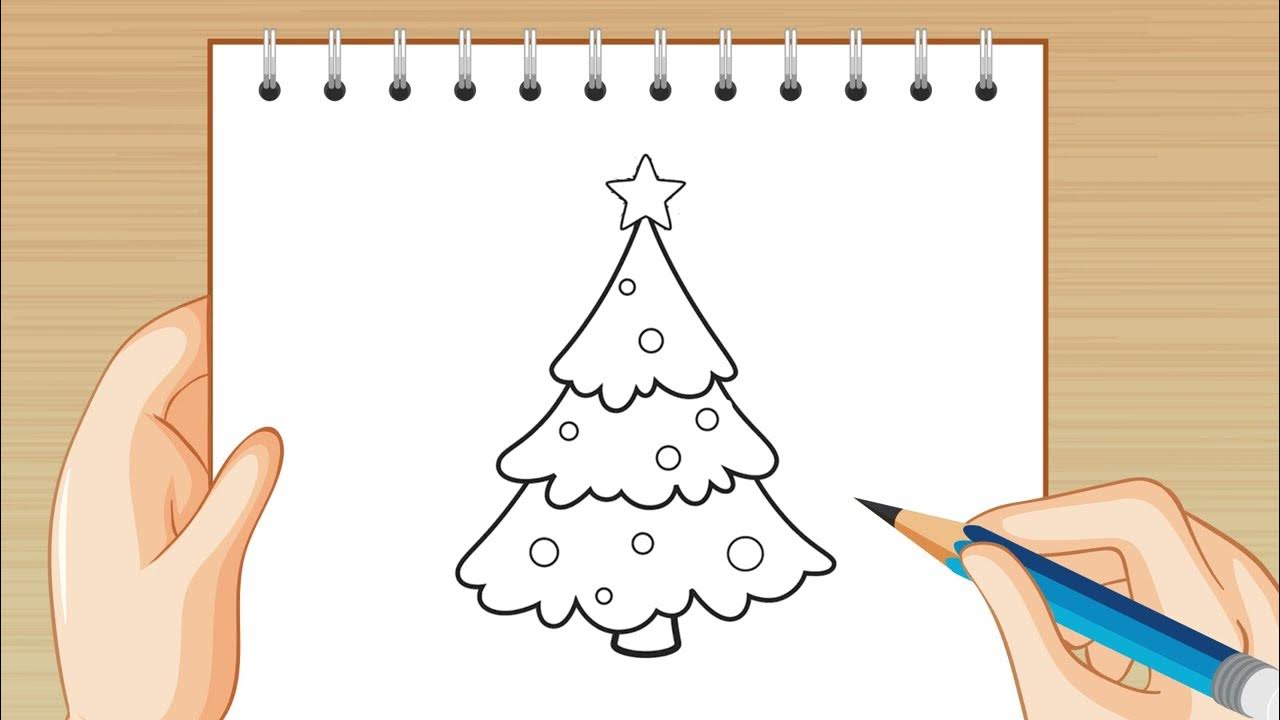 ხატვა ნაძვის ხე Easy Christmas Tree Drawing Youtube