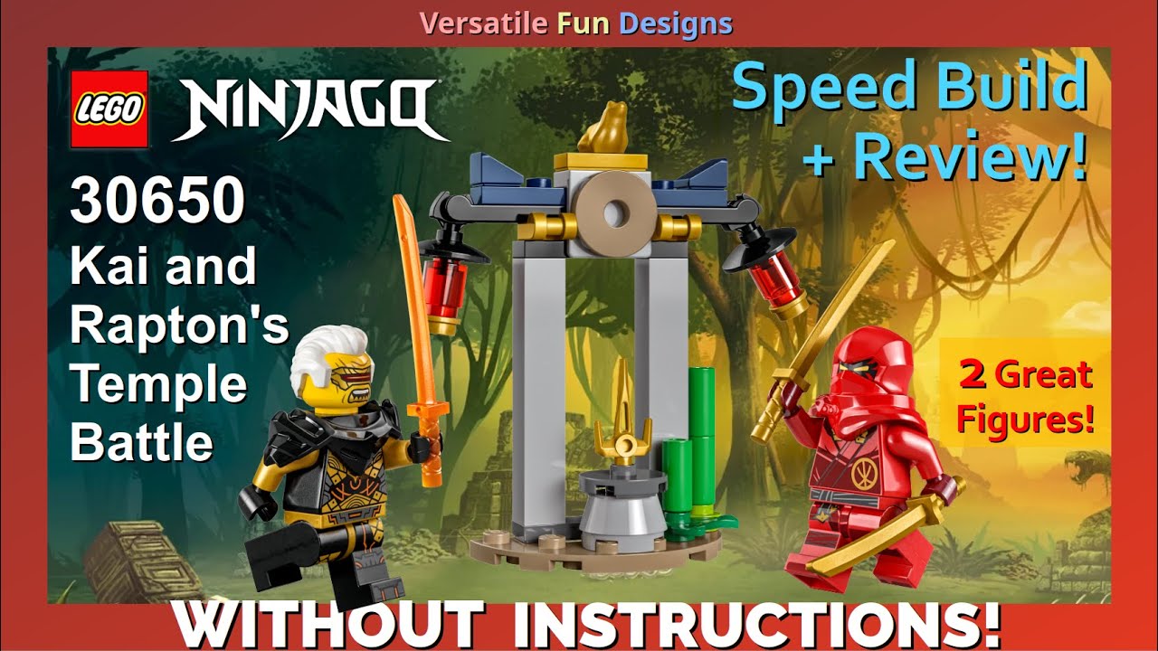 LEGO Ninjago Kai and Rapton's Temple Battle 30650 polybag - Review ...