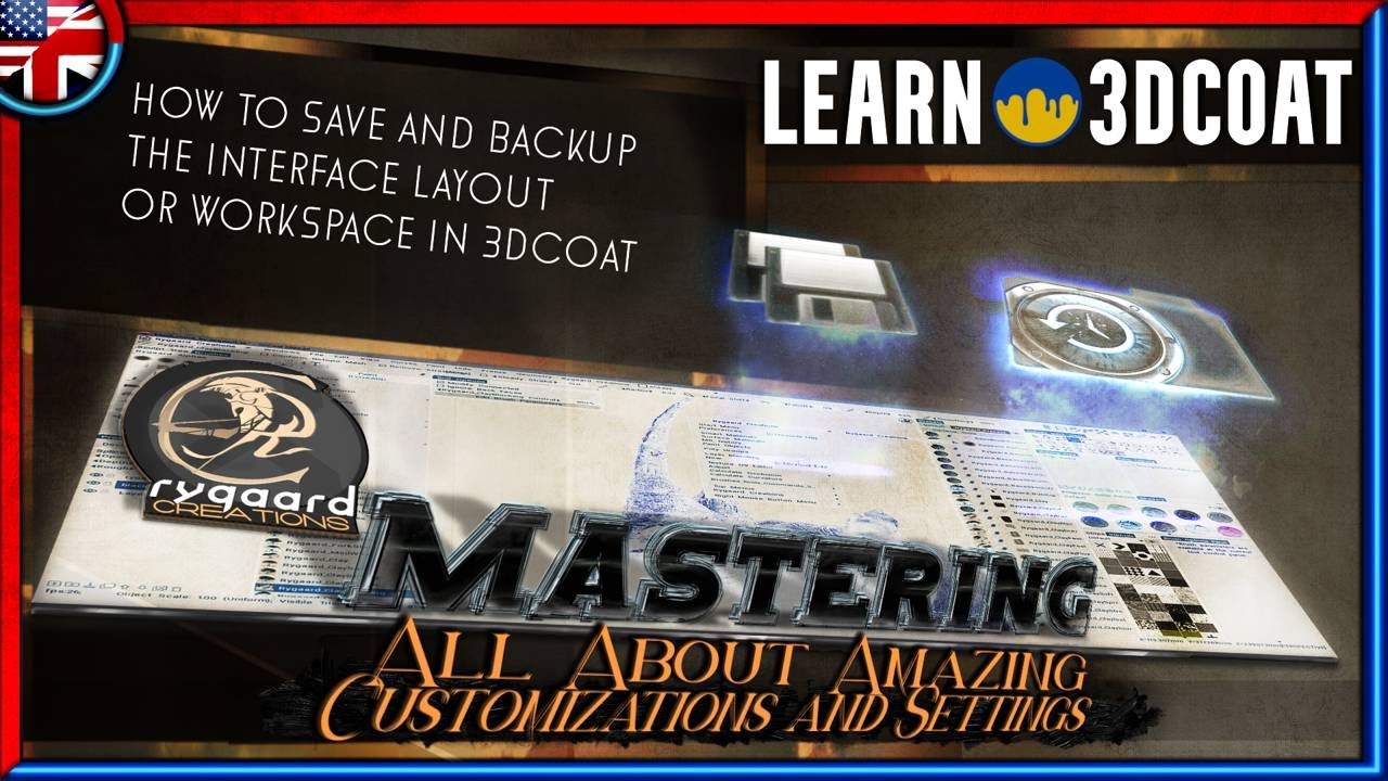 Learn 3DCoat - How to save and backup the interface layout or workspace - YouTube