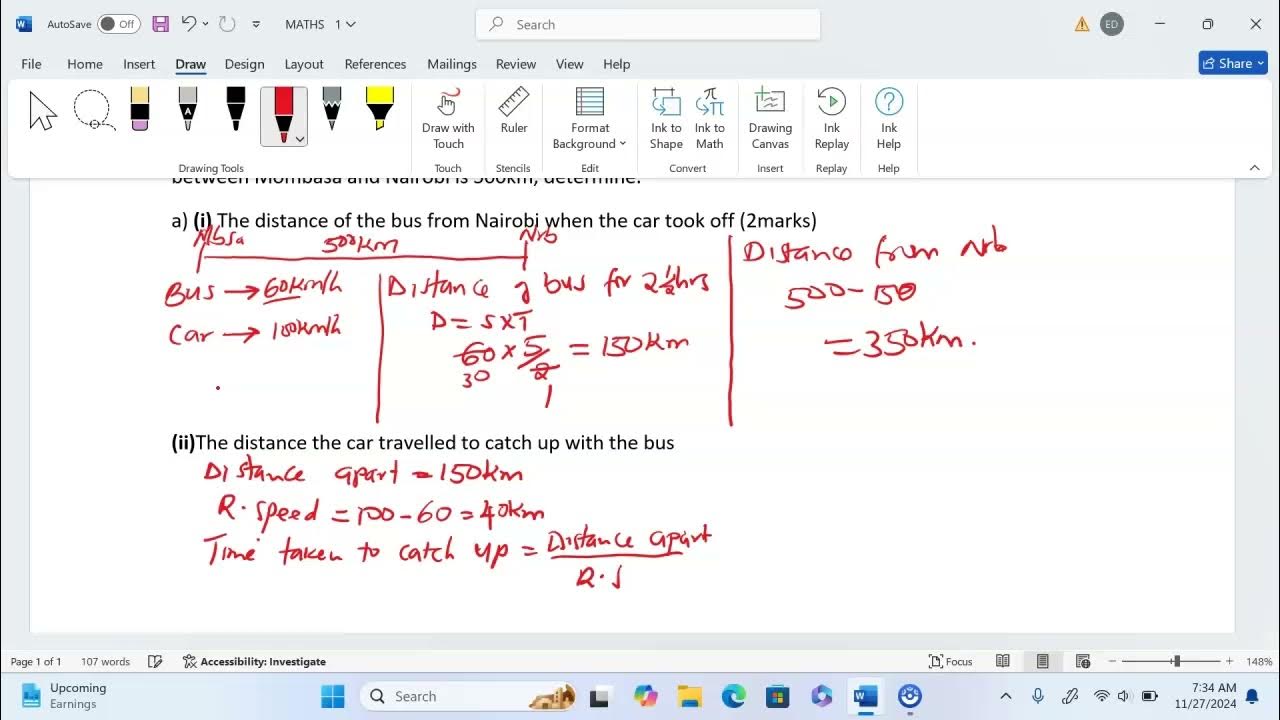 Linear motion. Mathematics form 2 - YouTube