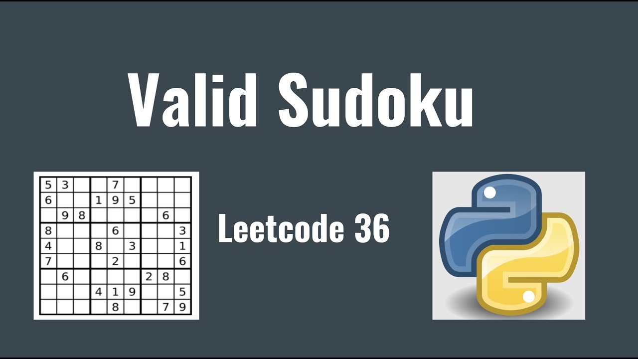 Leetcode 36 Valid Sudoku Youtube 7890