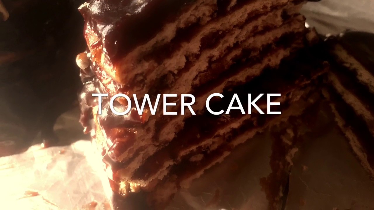 chocolate tower cake recipe | chocolate mini cake | biscuit cake recipe ...