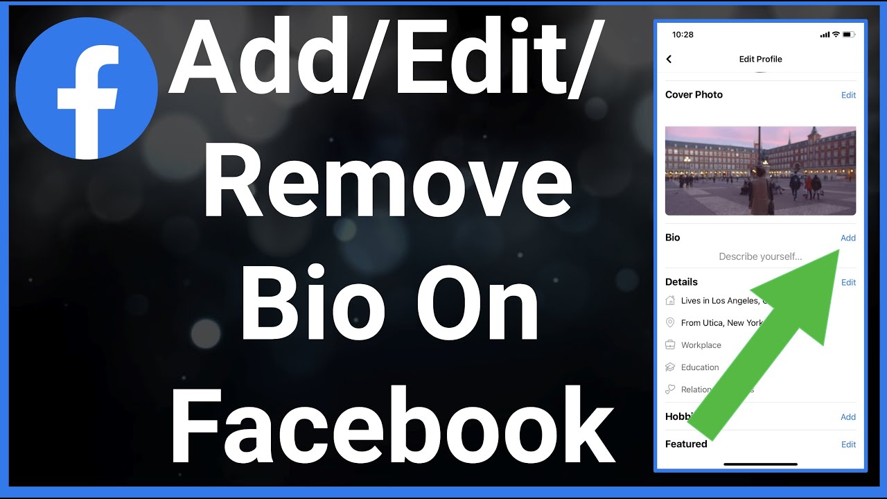 How To Add, Edit, & Remove Bio In Facebook - YouTube