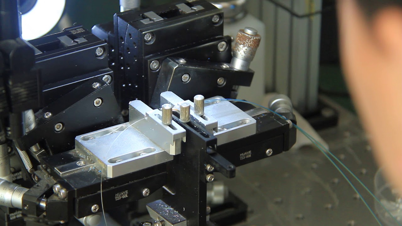 PLC splitter production alignment - YouTube