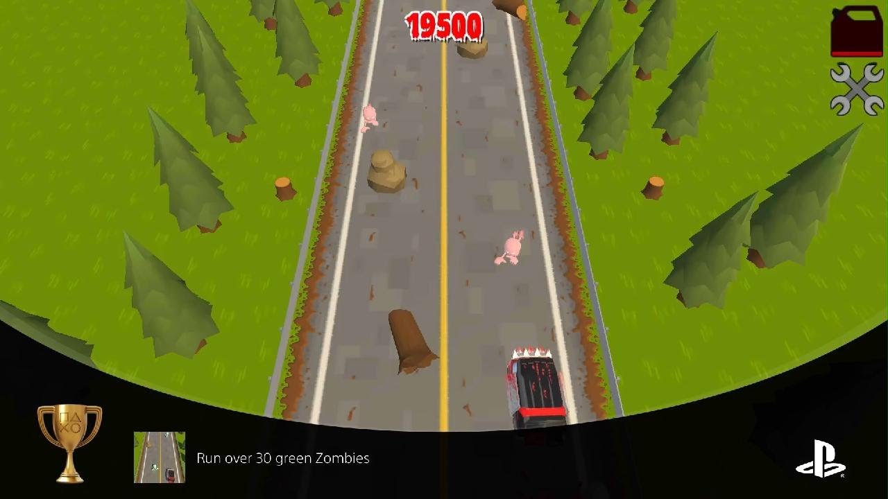 Cazzarion: Zombie Drive ~ Run over 30 green Zombies Trophy - YouTube