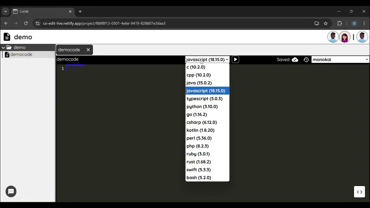 CoEdit (Real-Time Collaborative Editor) - YouTube