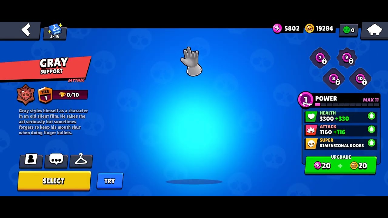 Upgrading Gray in Brawlstars | Game | - YouTube