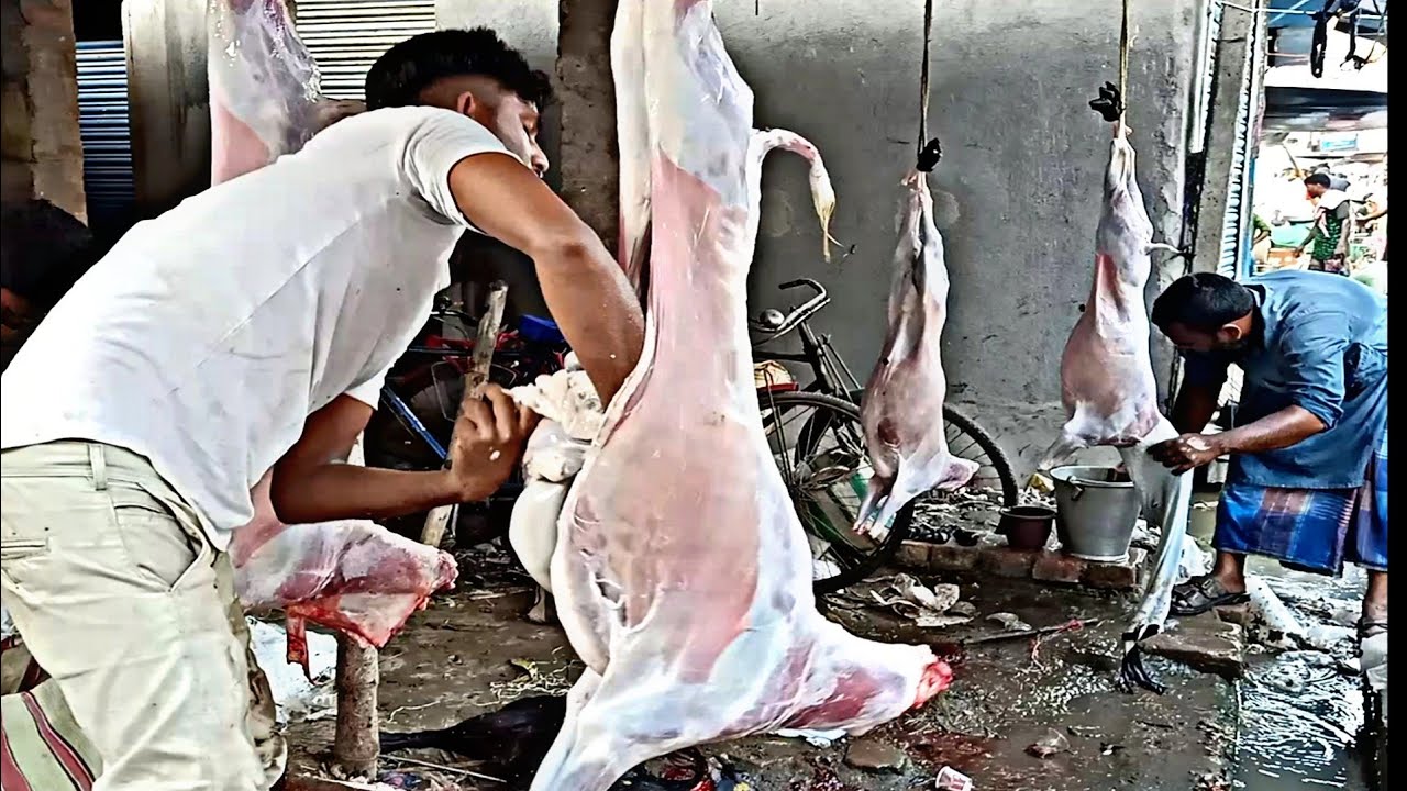 Amazing full Goat Cutting and Cleaning skill | Goat Cutting and ...
