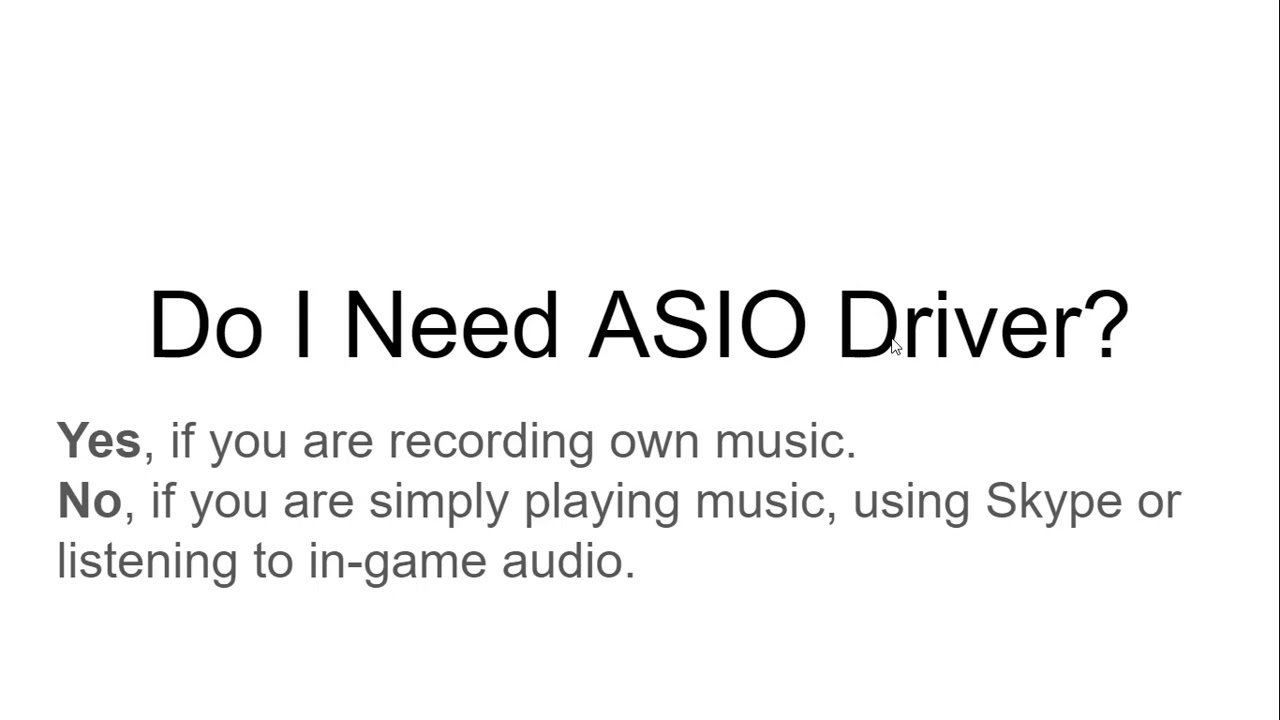 Audio Interface Basics - Latency and ASIO Drivers Explained - YouTube