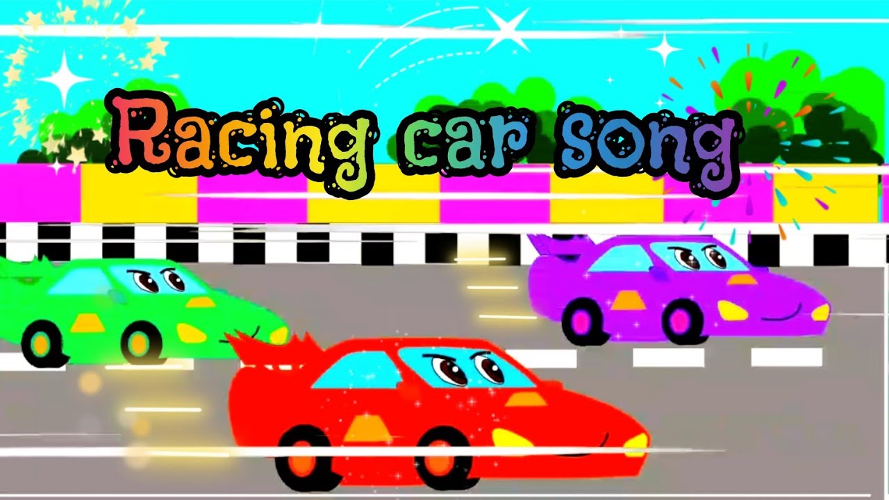 Racing car song🏎 | Go go racing cars | Kids song and nursery rhymes ...