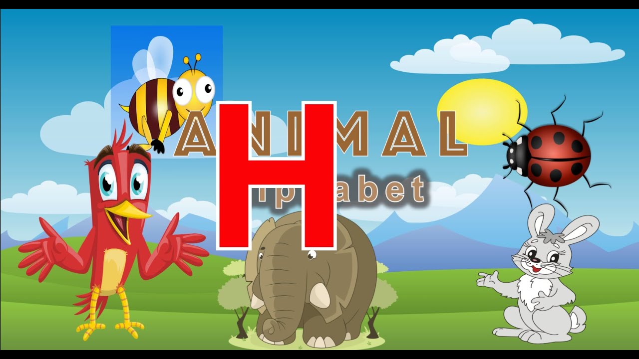 H Animal Alphabet | Learning animals name start with a letter H, A to Z ...
