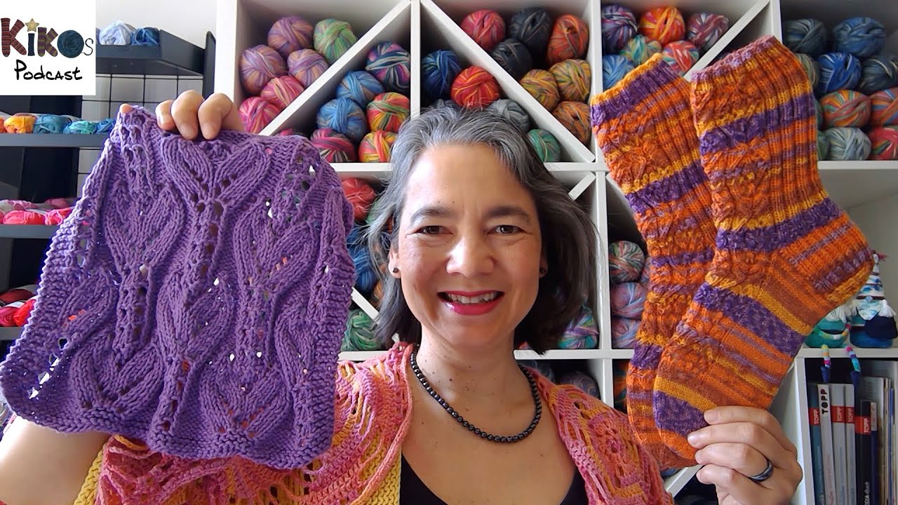 Kiko's Knitting Podcast #191 - Socks & Dish Cloth - YouTube