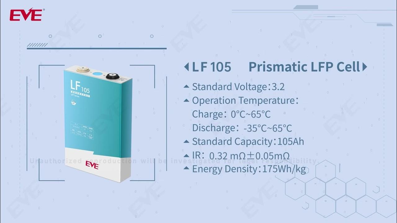 EVE Battery - LF105 3.2V 105Ah LiFePO4 Battery - YouTube
