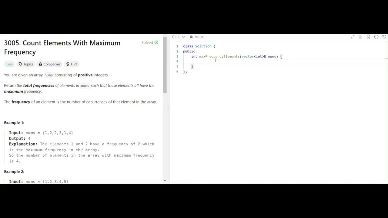 Count Elements with maximum frequency - YouTube