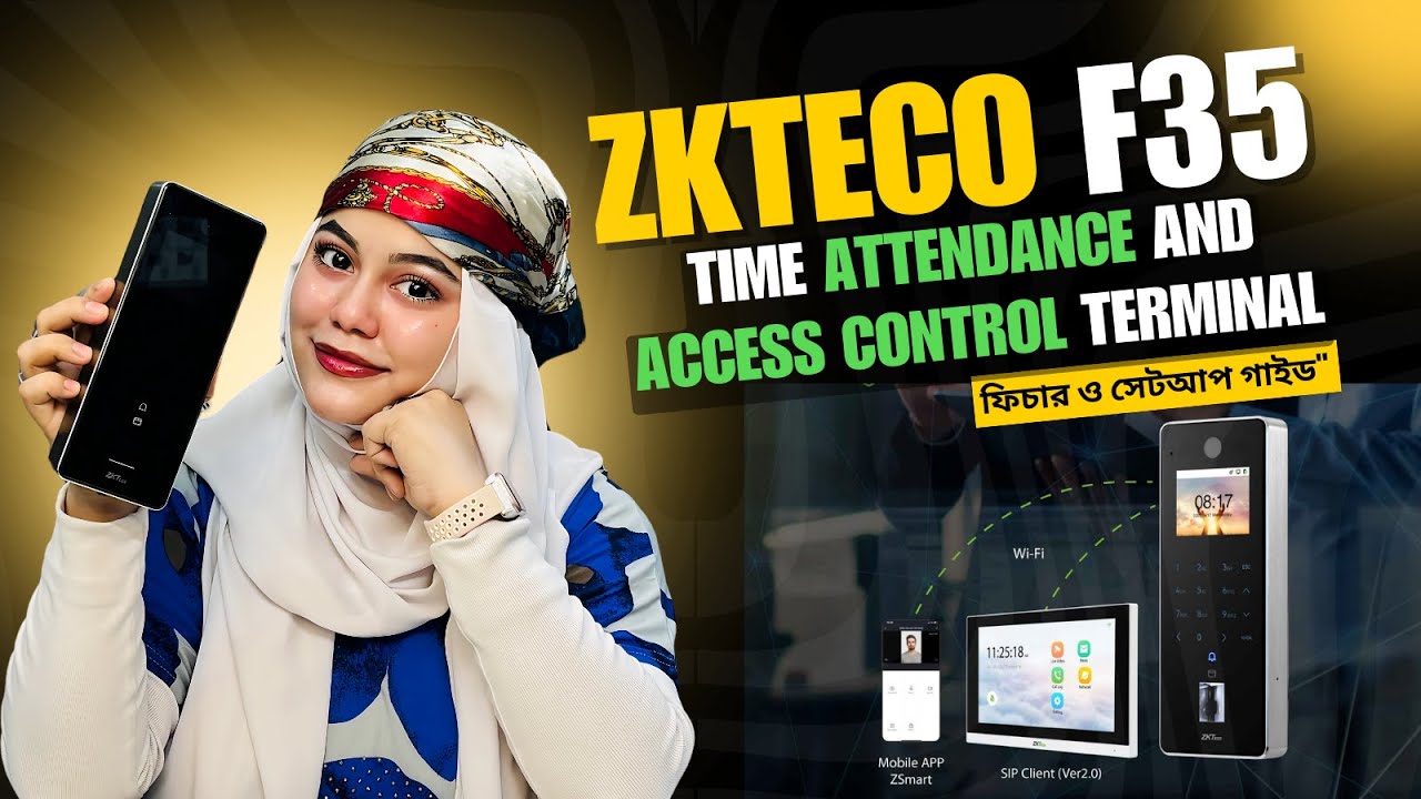 "ZKTeco F35 ফিঙ্গারপ্রিন্ট টাইম এটেনডেন্স ও এক্সেস কন্ট্রোল টার্মিনাল ...