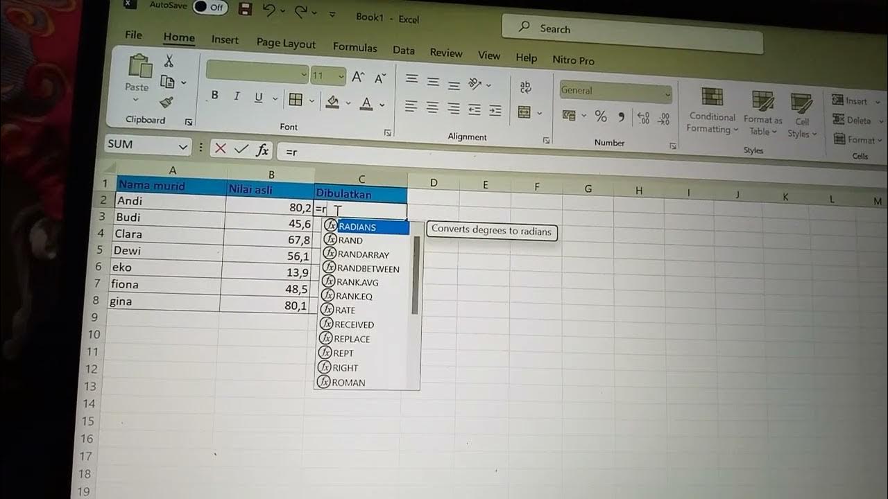 cara membulatkan data angka desimal 👍 - YouTube